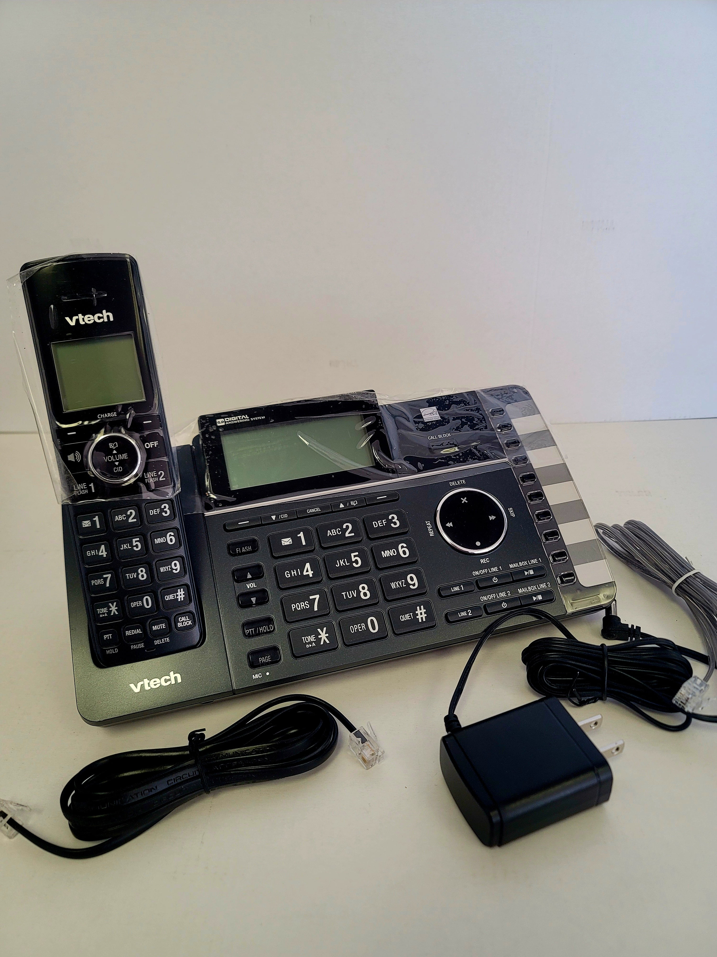 Pre-Owned VTech DS6251 DECT 6.0 Expandable 2-Line Cordless Phone with Smart Call Blocker ...