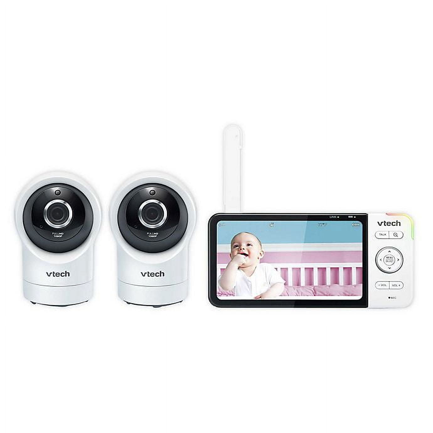 "VTech 1080p Baby Monitor, 2 Cameras, 360 Pan & Tilt, 5"" HD Display ...