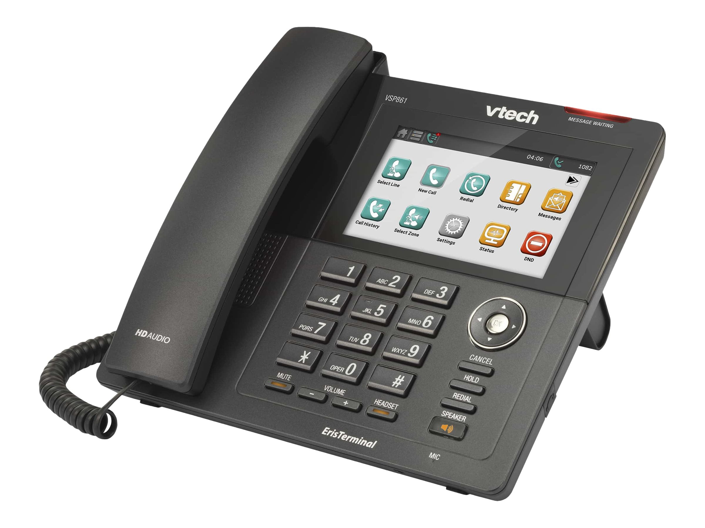 Vtech Eris Terminal VT-VSP861 Touch Screen VoIP Landline Telephone with ...