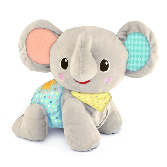 VTech Explore and Crawl Elephant Interactive Plush Baby and Toddler Toy ...