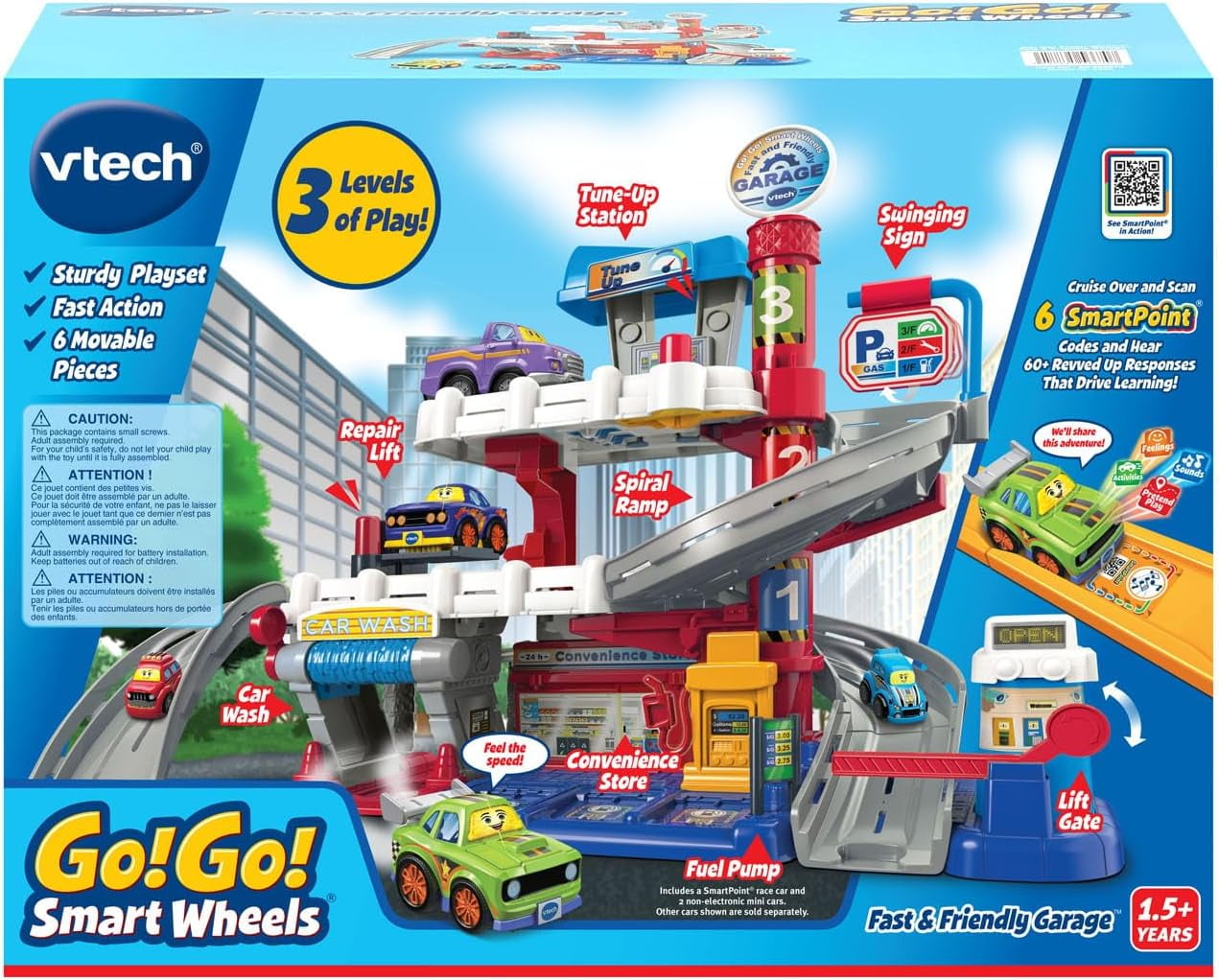 VTech Go! Go! Smart Wheels Fast and Friendly Garage - Walmart.com