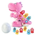 V-Tech Interactive Mix and Match-a-Saurus Dinosaur Toy with Tiles, Pink ...