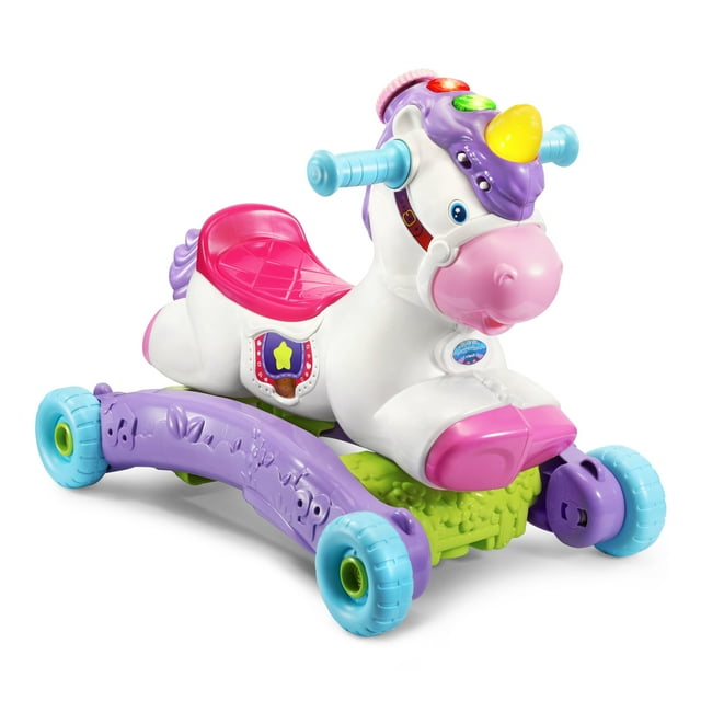VTech Grow & Ride Unicorn for Infants & Toddlers, Rocker to Rider Toy ...