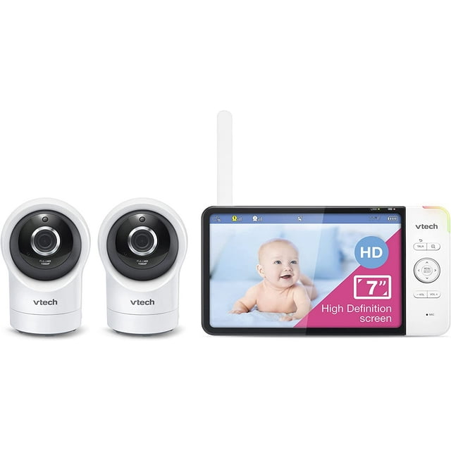 VTech RM7764-2HD 1080p Smart WiFi Remote Access 2Camera BabyMonitor ...