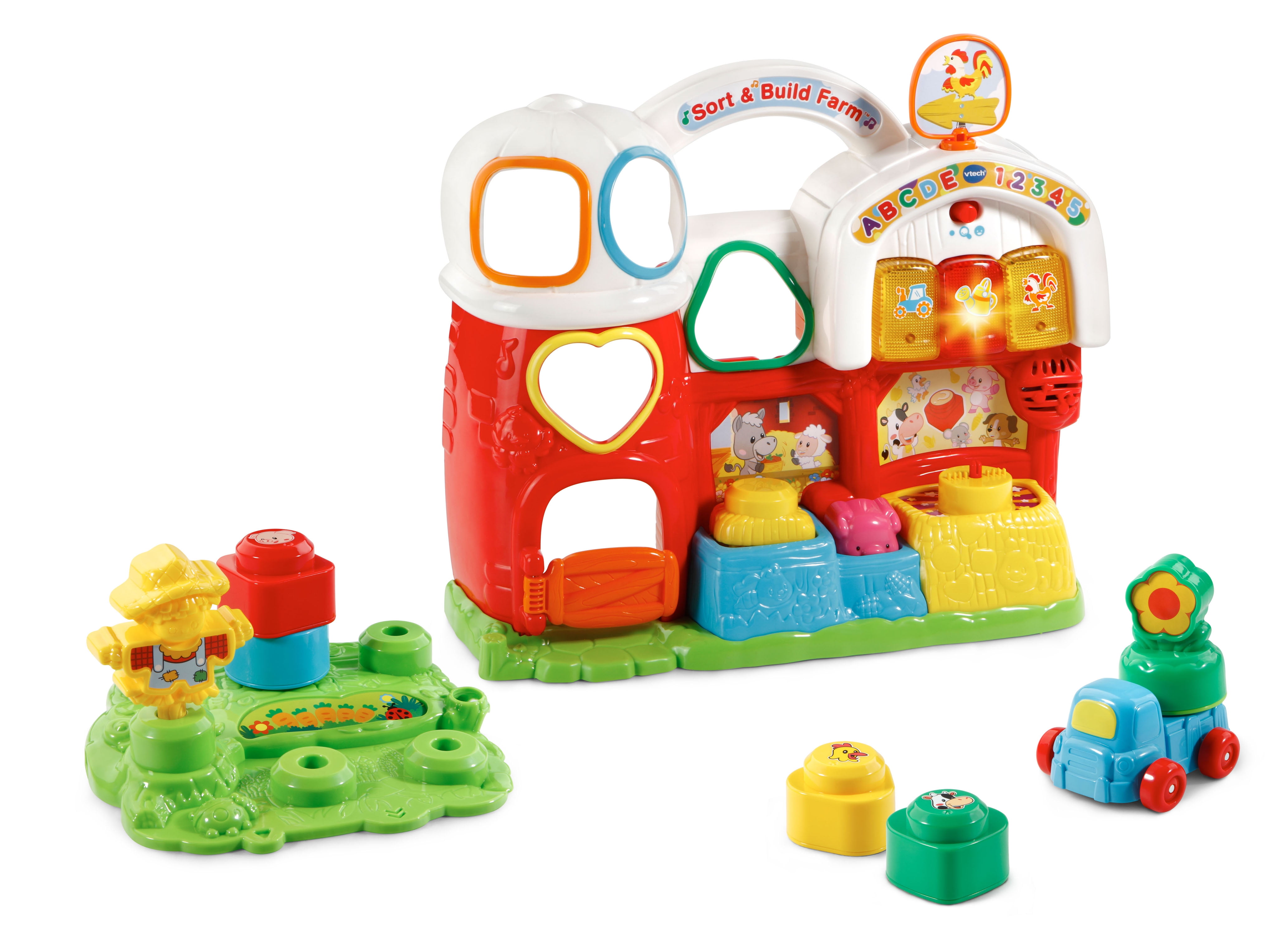 VTech Sort and Build Farm With Animal Shapes and Learning Activities ...