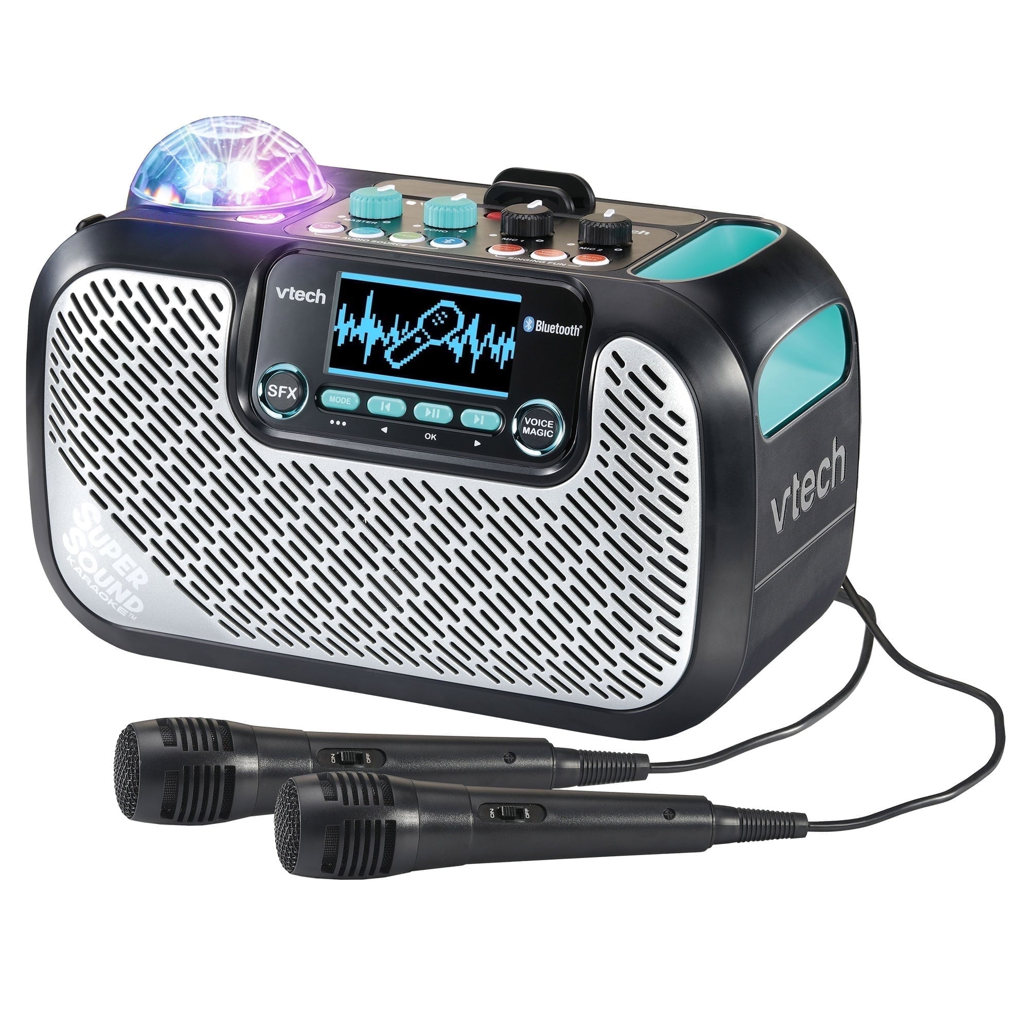 VTech Super Sound Karaoke Machine – Portable Bluetooth Speaker with 2 ...