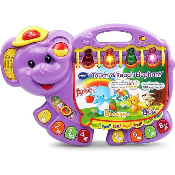 VTech Touch and Teach Elephant, Purple Exclusive - Walmart.com