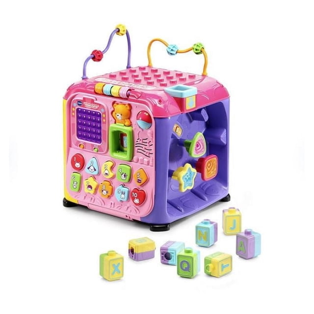 VTech Ultimate Alphabet Activity Cube - Pink - Walmart.com