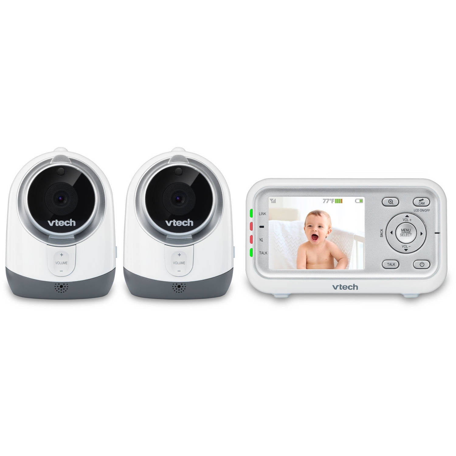 VTech VM3251-2, Expandable Digital Video Baby Monitor with 2 Cameras ...