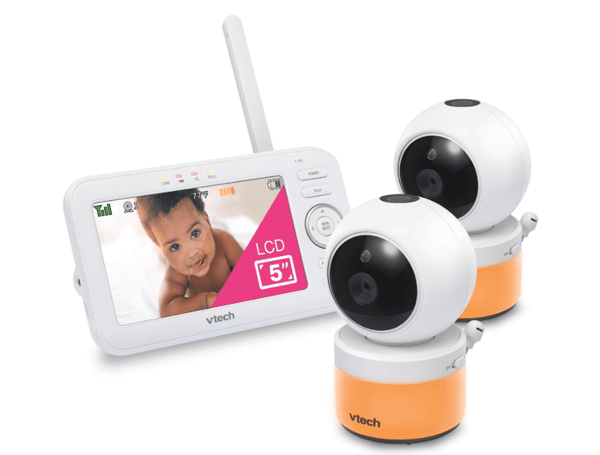 VTech VM5263-2 Video Baby Monitor with 5" Screen, , 2 Cameras, Multiple ...