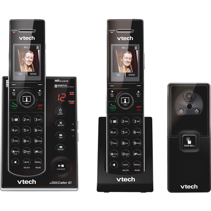 VTech, VTEIS71212, Vtech IS7121-2 A/V Answ Sys DECT 6. 2 Handset, Black ...