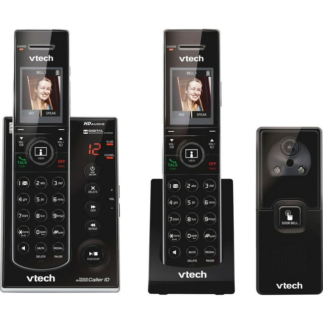 VTech, VTEIS71212, Vtech IS7121-2 A/V Answ Sys DECT 6. 2 Handset, Black ...
