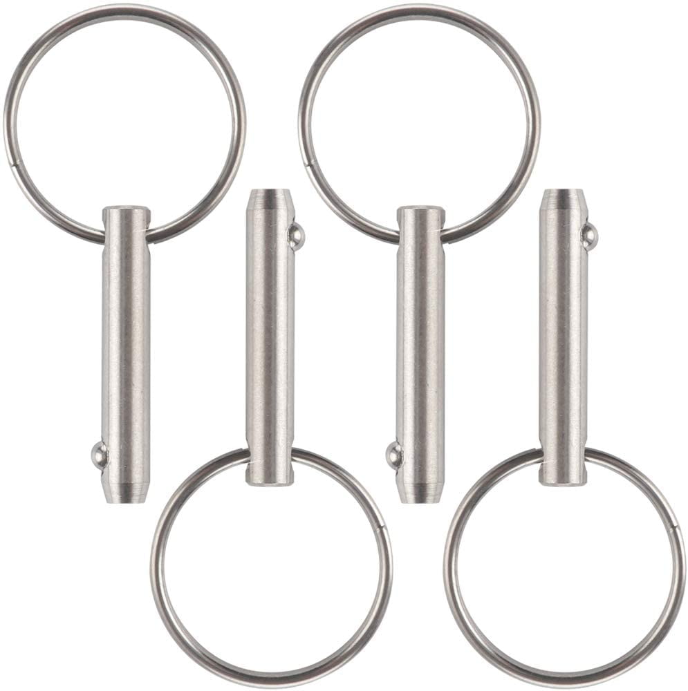 VTurboWay 4 Pcs Quick Release Pin 1/4" Diameter, Usable Length 1", Full ...
