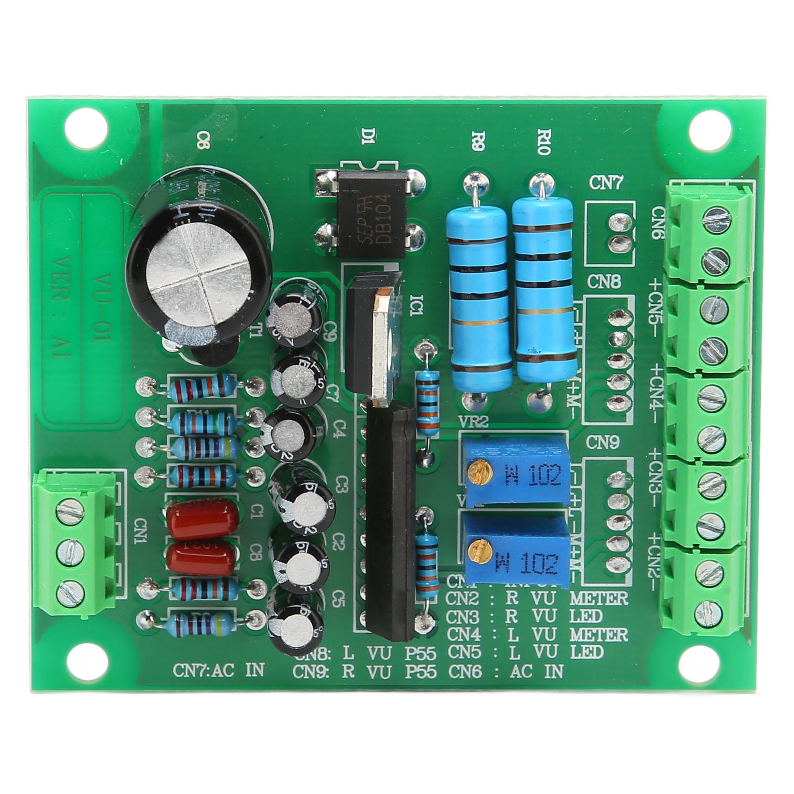 VU Driver Board Professional Mute Function Firm Stereo VU Driver Module ...