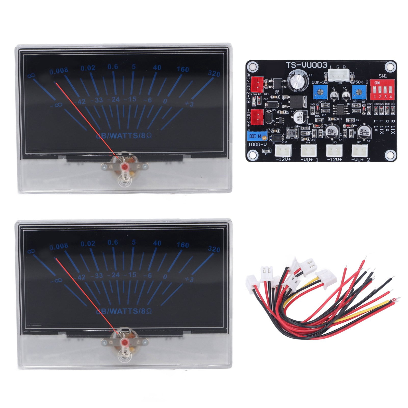 VU Meter for Power Amplifier Drivers High-Precision Backlit Digital ...