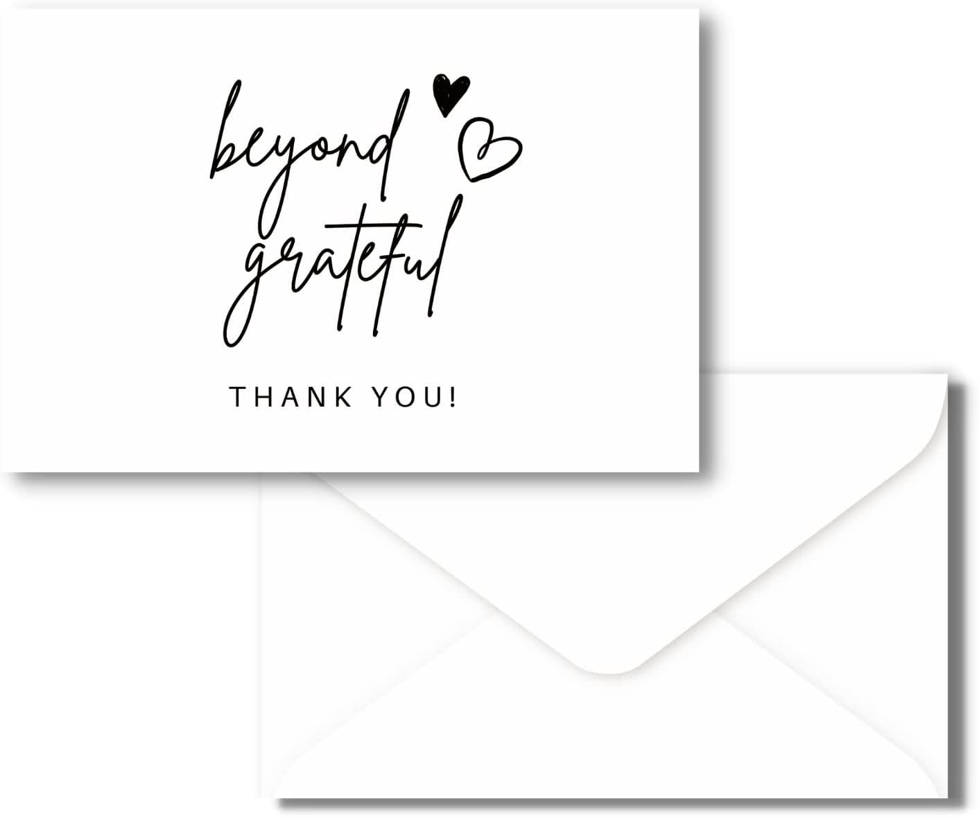 VUDECO Beyond Grateful Thank You Cards Bulk 24 Pack Blank 4X6" Small ...