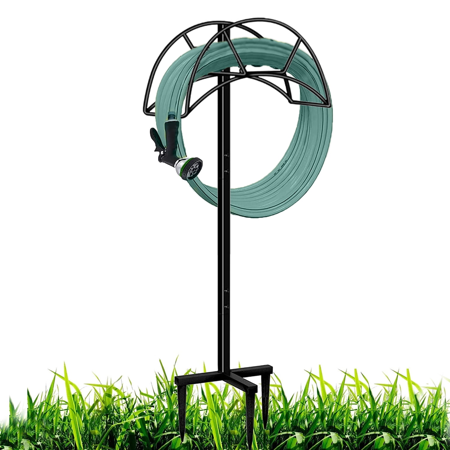 VUEYAA Garden Hose Holder Freestanding, Detachable Metal Hose Stand ...