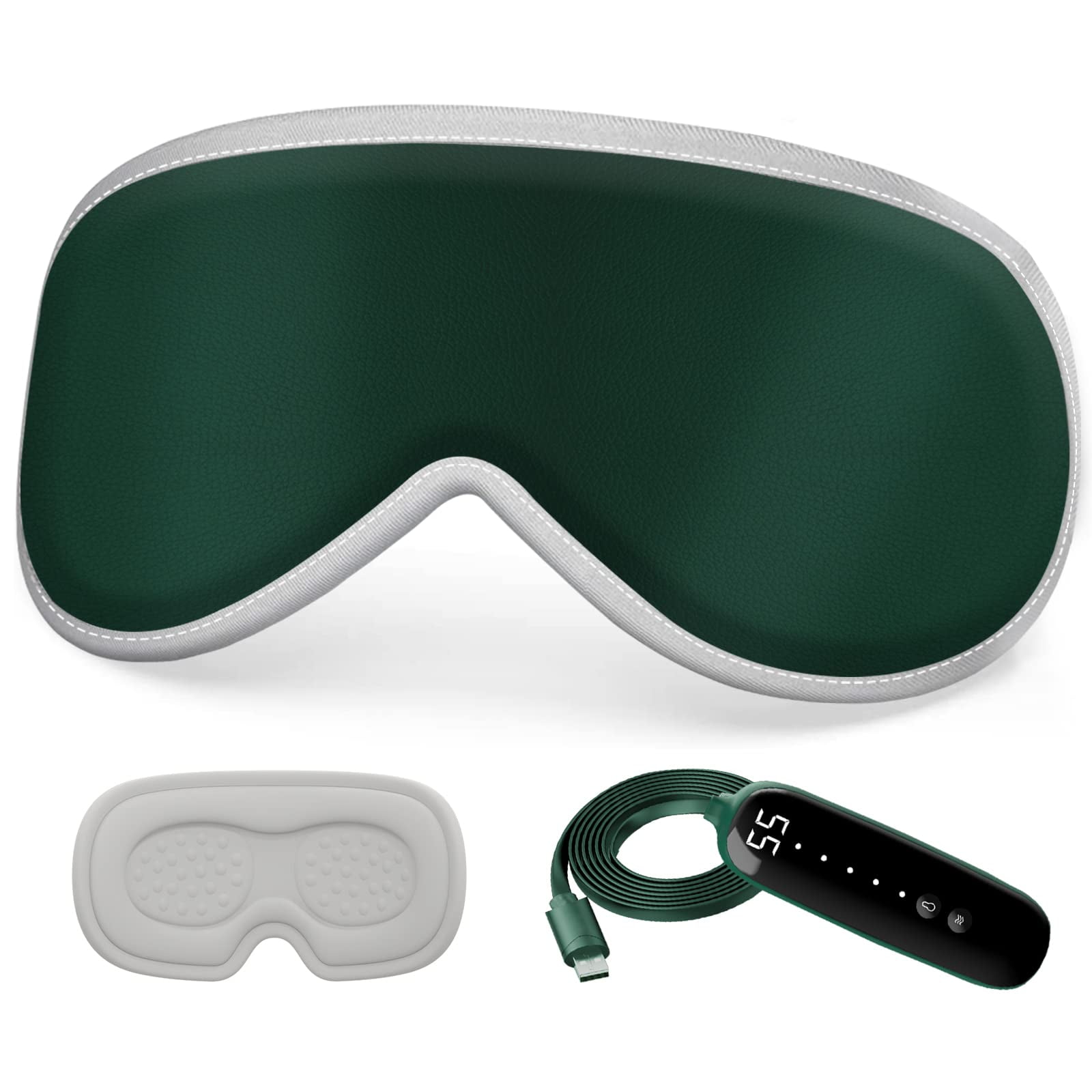 VUEYAA Rechargeable Heated Eye Mask for Sleeping, USB Warm Compress ...