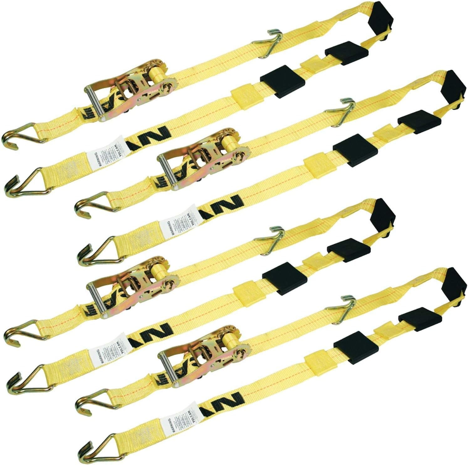 VULCAN Autohauler Car Tie Down with J Hooks - Sliding Idler 3-Cleat ...