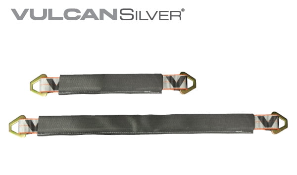 VULCAN Car Tie Down Axle Strap with Wear Pad - 3-Ply Stiff - 2 Inch x ...