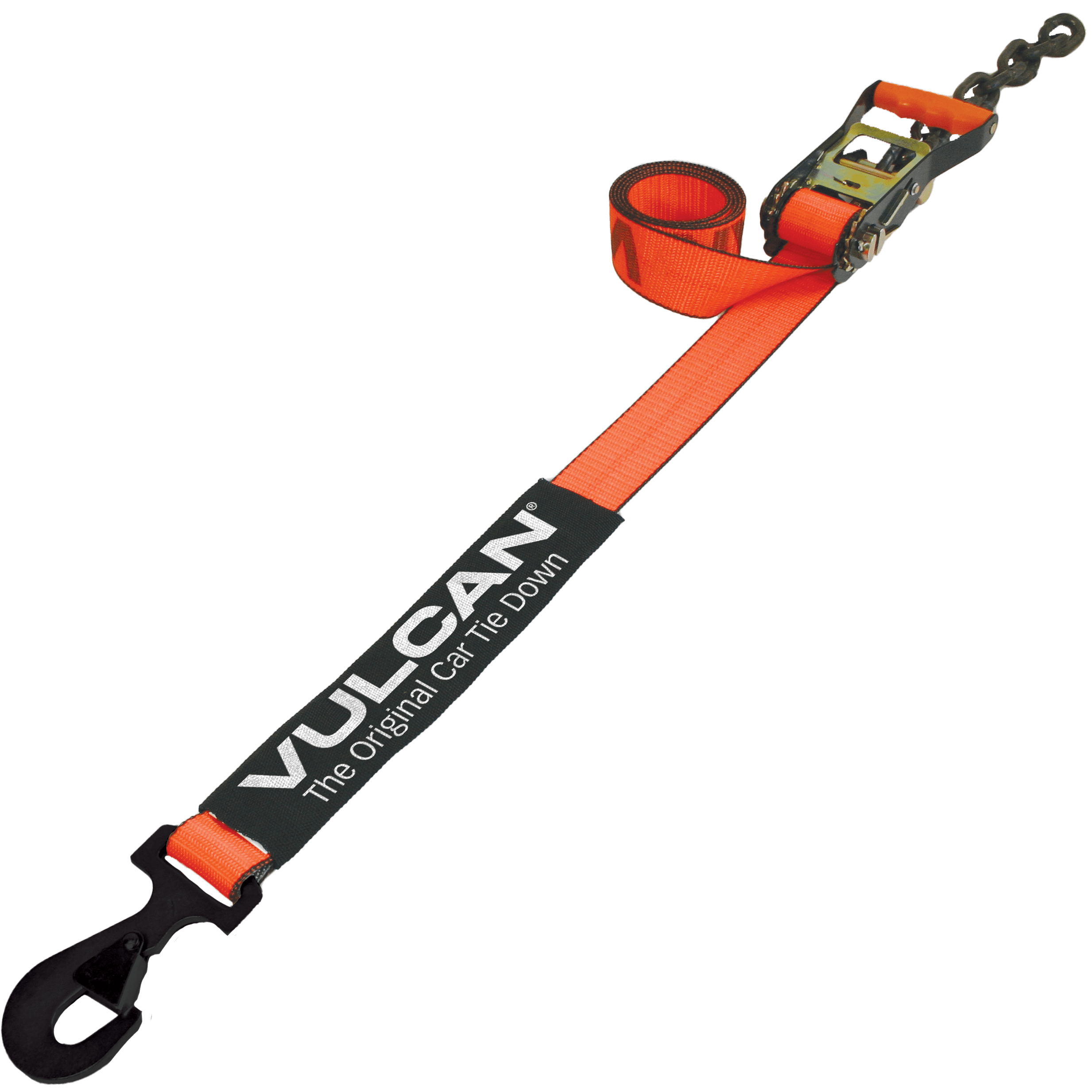 VULCAN Car Tie Down - Chain Tail Ratchet - Snap Hook - 96 inch ...