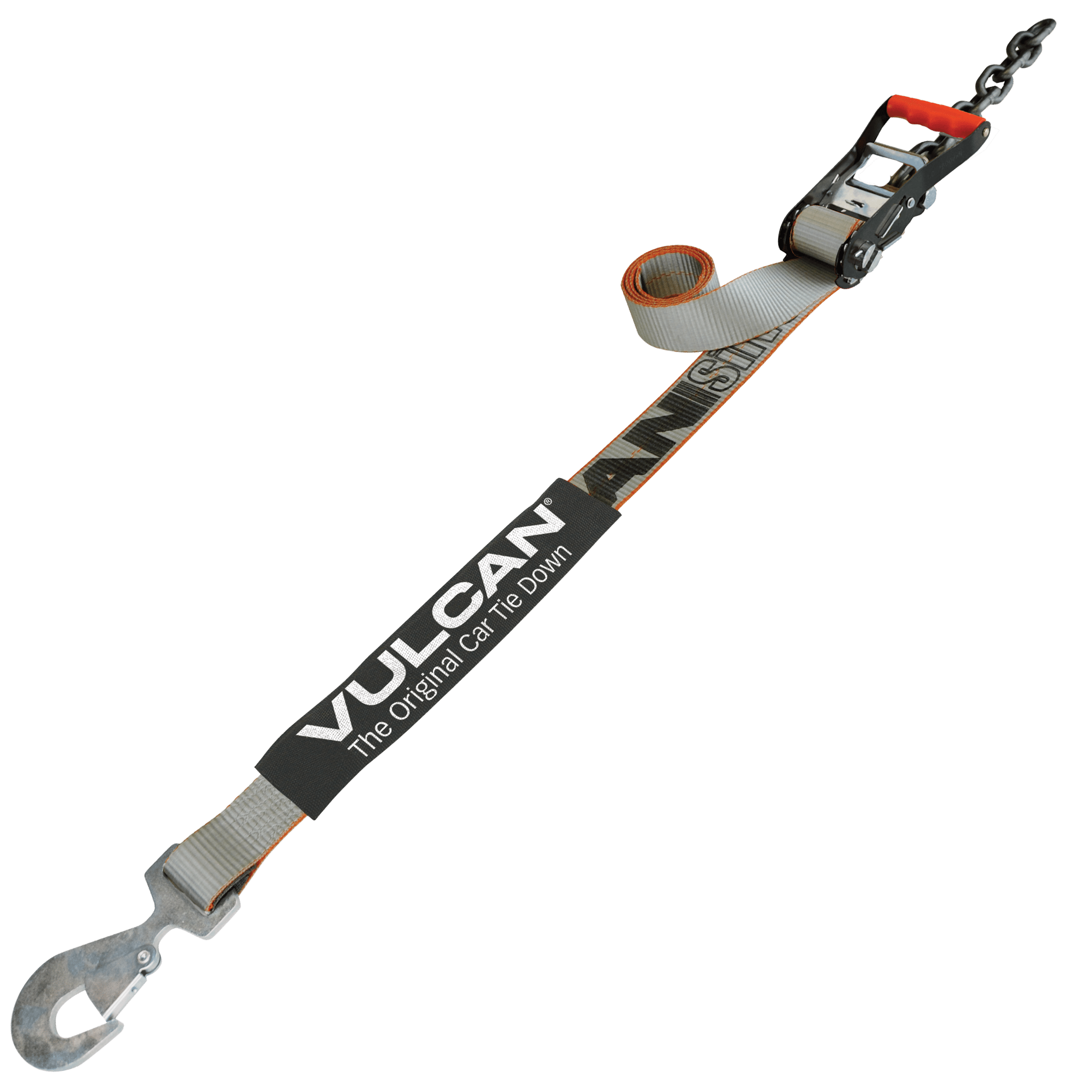 VULCAN Car Tie Down - Chain Tail Ratchet - Snap Hook - 96 inch - Silver ...