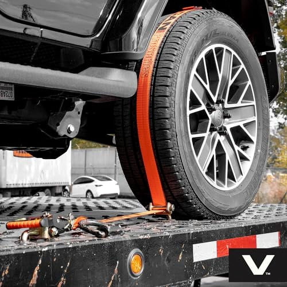 VULCAN Car Tie Down - Rolling Idler 3-Cleat - 120 Inch - 4 Pack - High ...