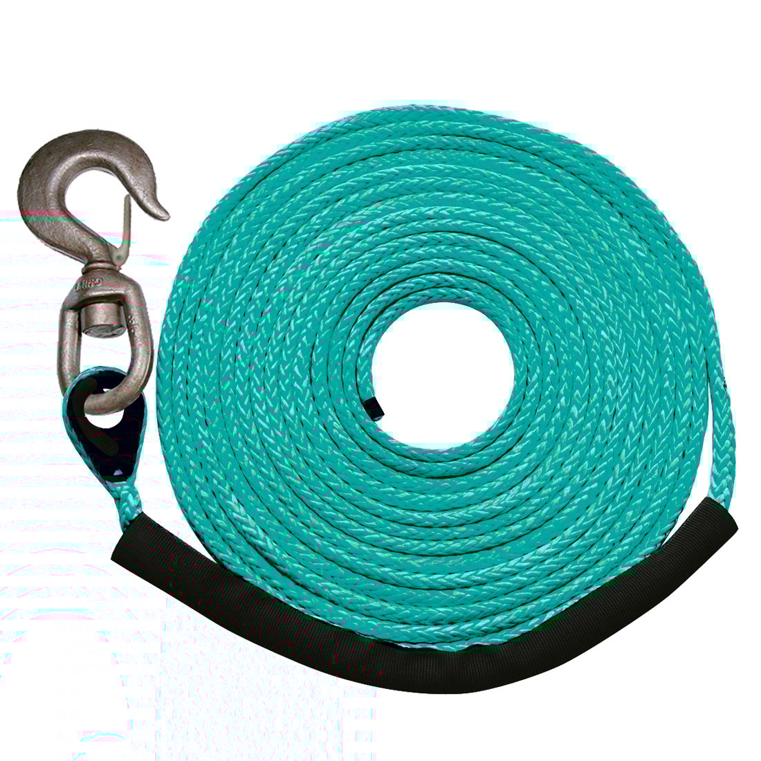 VULCAN Dyneema Synthetic Rope Winch Line, Swivel Hook, 1/2 inch x 75 ...