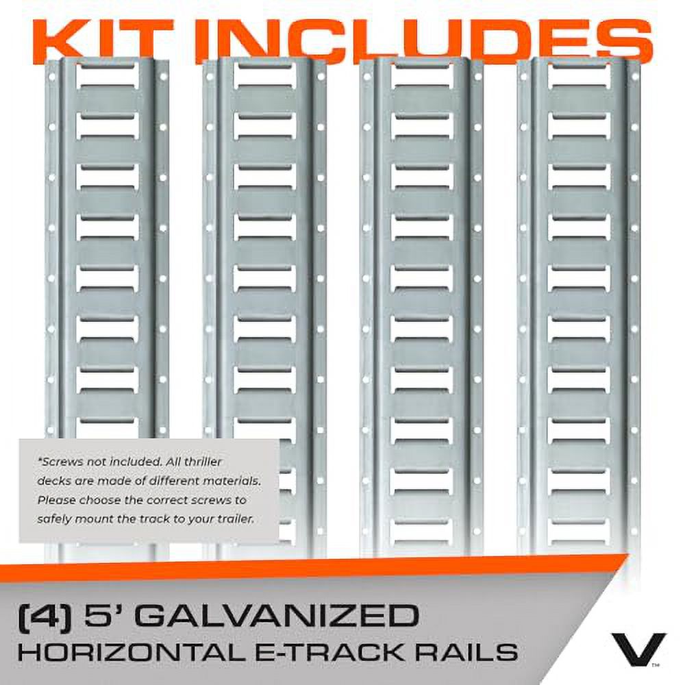 VULCAN E-Track - Horizontal Galvanized Section - 5 Foot - 4 Pack ...