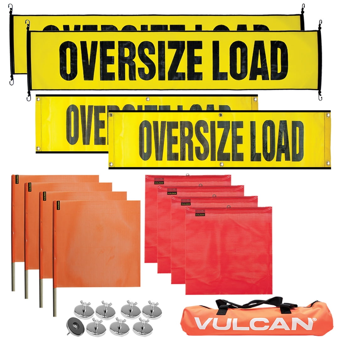 VULCAN Flags, Banners, and Magnets Kit, 2 Stretch Cord Oversize Load ...