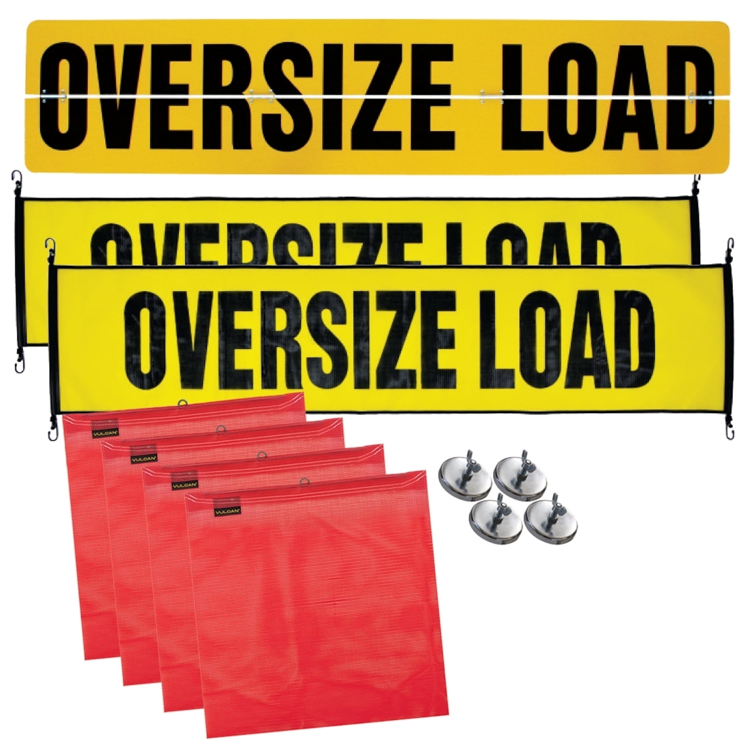 VULCAN Flags, Oversize Load Signs, and Magnets Kit, 1 Aluminum Oversize ...
