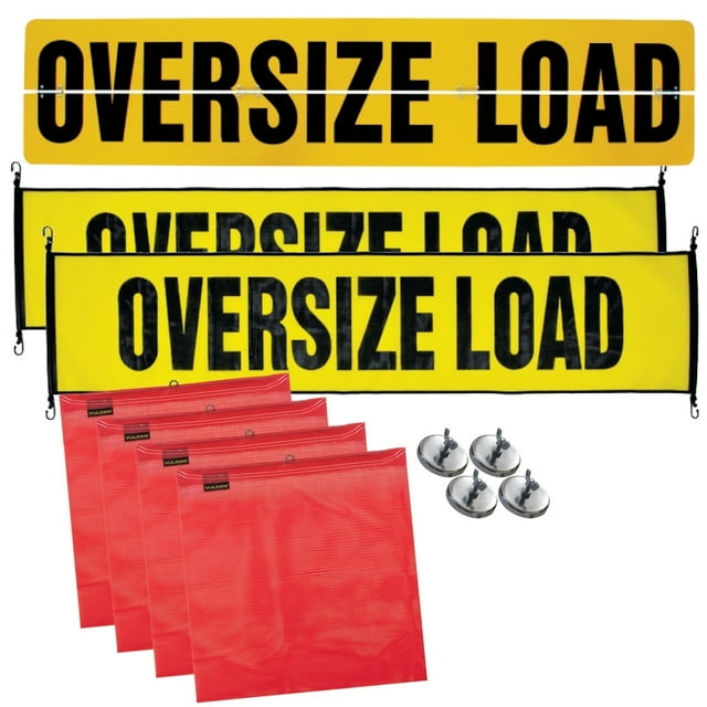 VULCAN Flags, Oversize Load Signs, and Magnets Kit, 1 Aluminum Oversize ...
