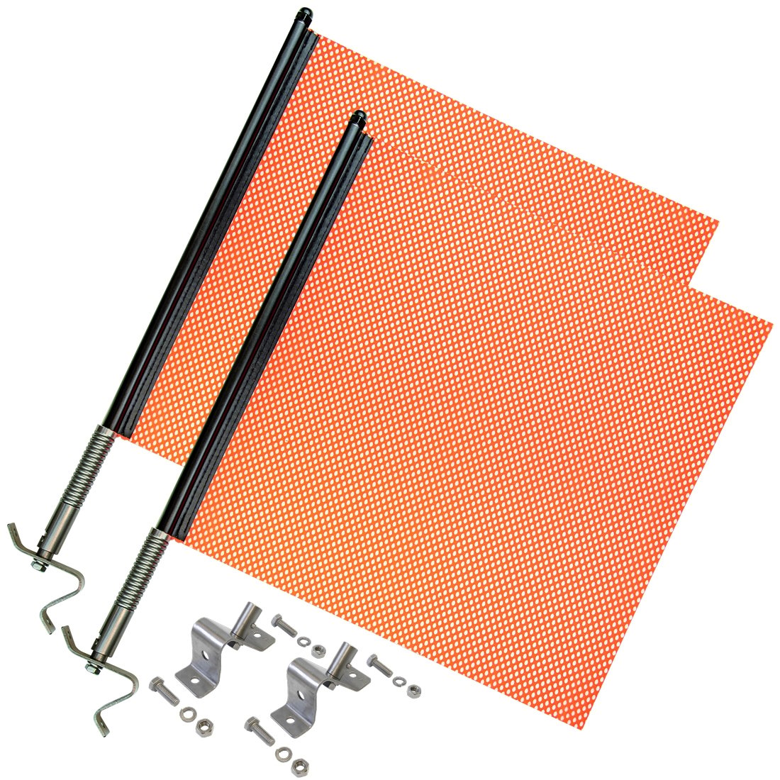 VULCAN Heavy Duty Spring Warning Flag Kit - Universal Mounting Bracket ...