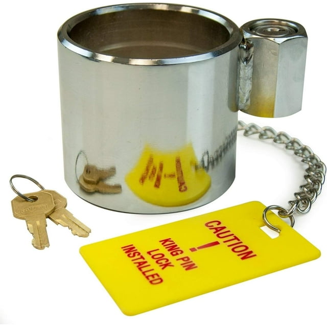 VULCAN King Pin Trailer Hitch Lock - Heavy Duty Chromed Steel - Works ...