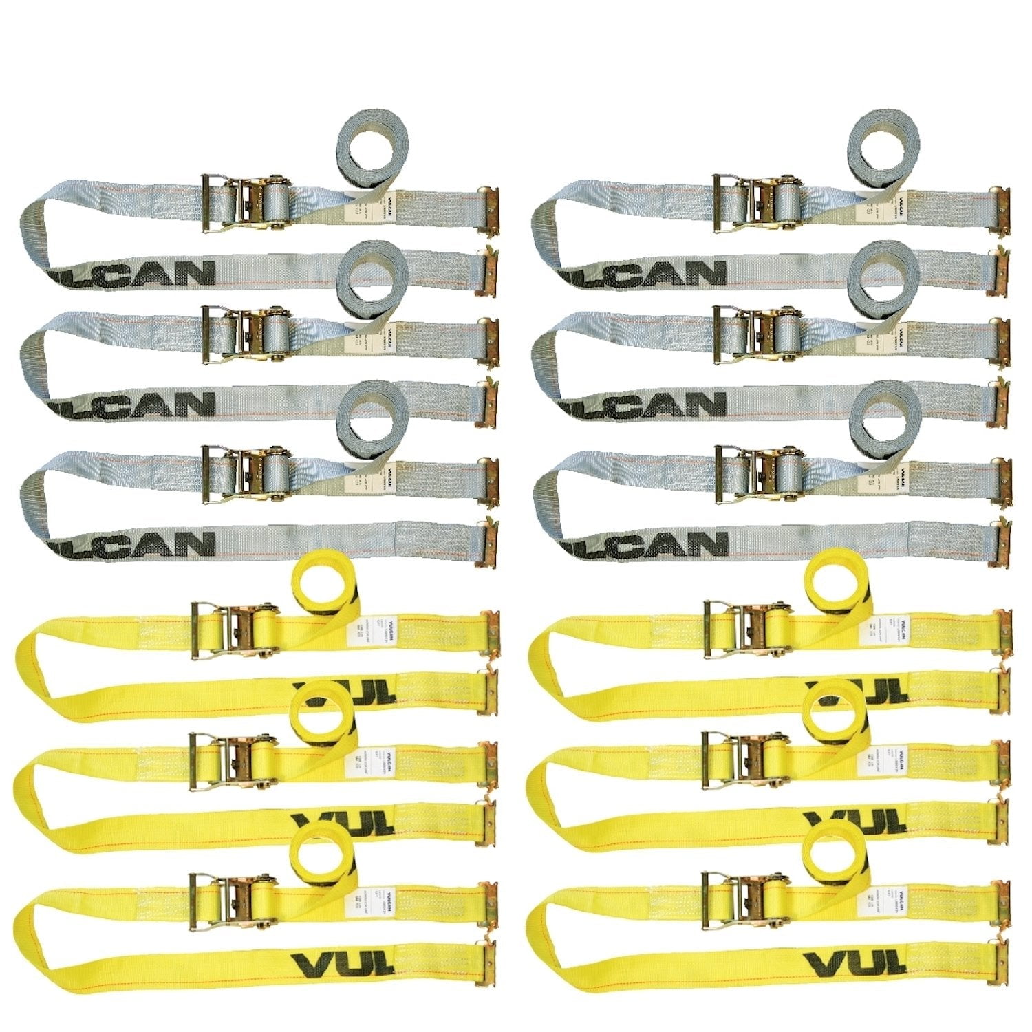 VULCAN Logistic Strap - Ratchet Style E Track Interior Van - 12 Piece ...