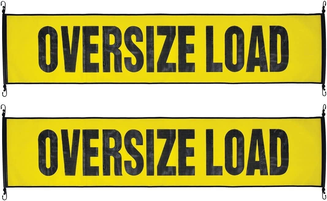 VULCAN Oversize Load Banner with Heavy Duty Metal Hooks - 2 Pack ...