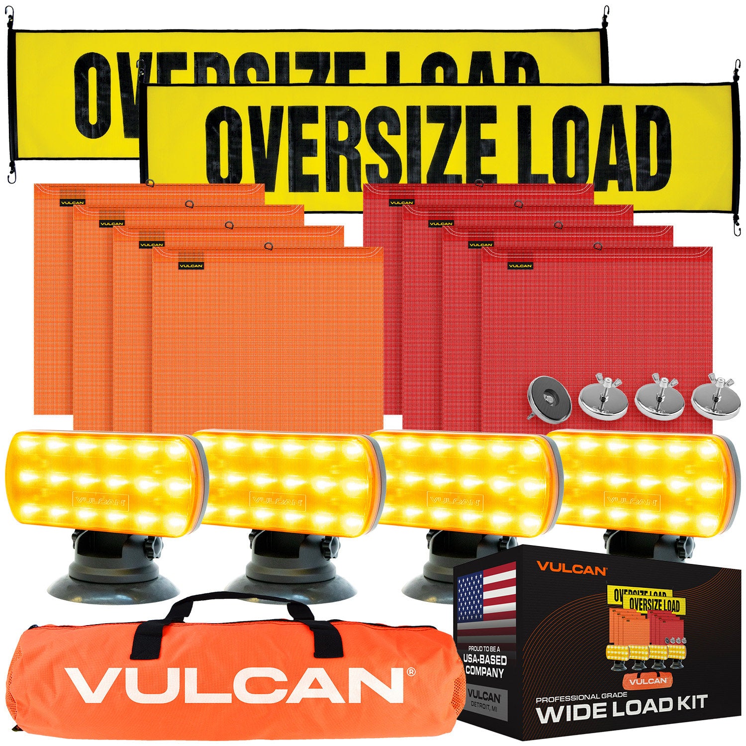 VULCAN Oversize Load Banners, Multi-Color Flags, Amber Flashers, and ...