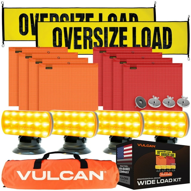 VULCAN Oversize Load Banners, Multi-Color Flags, Amber Flashers, and ...