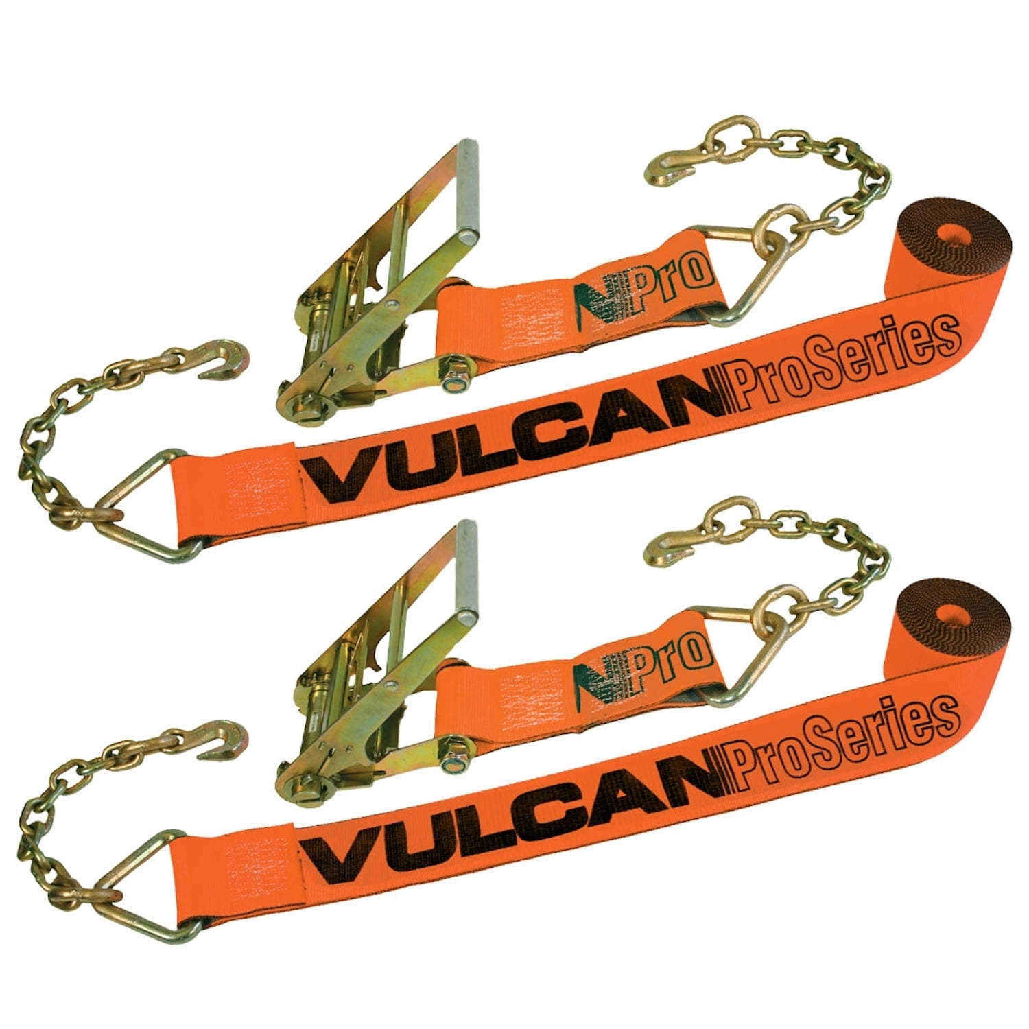 VULCAN Ratchet Strap - Chain Anchors - 4 inch x 30 foot - 2 Pack ...