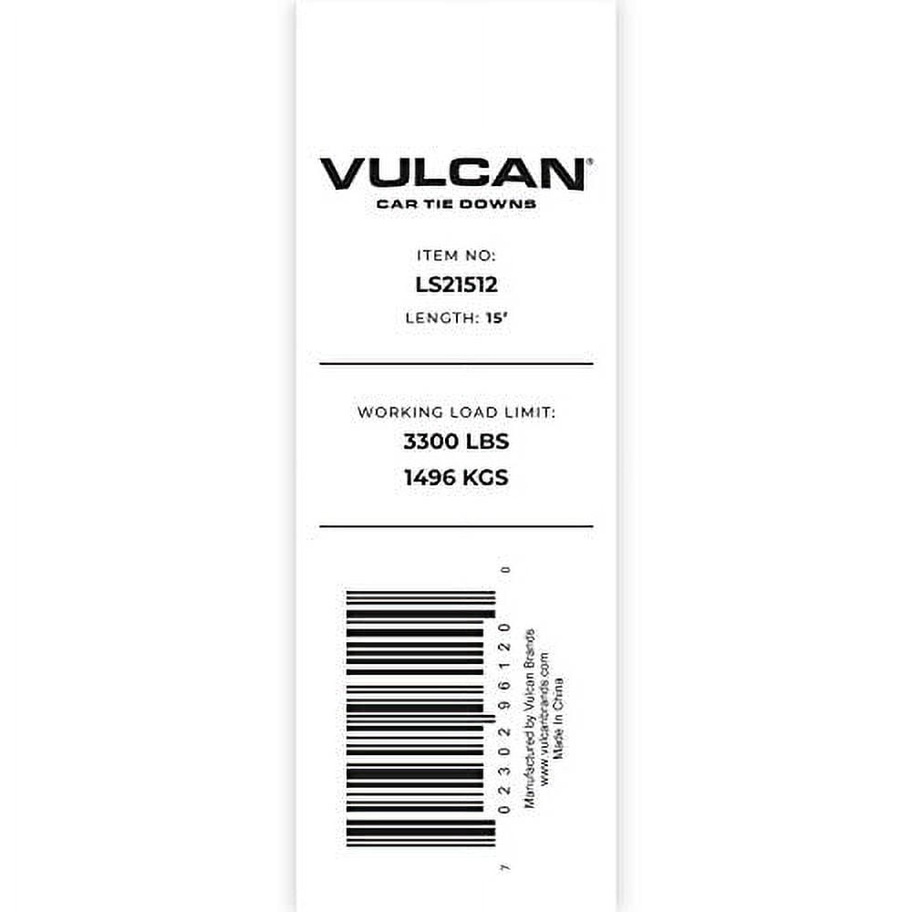 VULCAN Ratchet Style Lashing Strap - 2 Inch x 15 Foot - Walmart.com