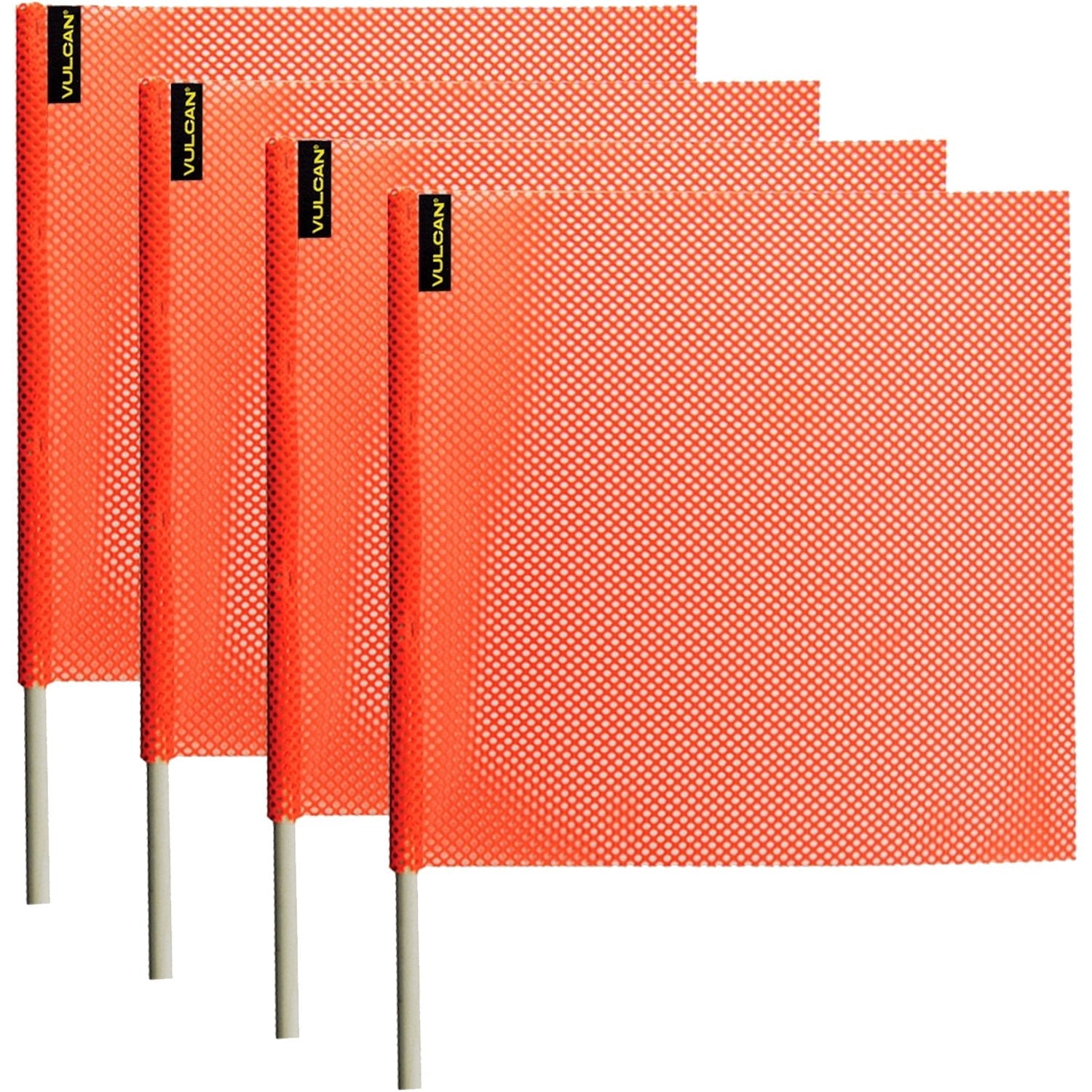 VULCAN Safety Flag - Dowel - Bright Orange - Jersey Mesh Construction ...