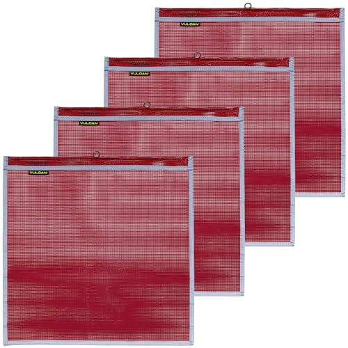 VULCAN Safety Flags With Border - Bright Red - PVC - Wire Loop - 18 ...