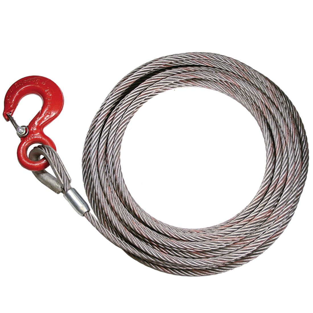 VULCAN Steel-Core Fixed Hook Winch Cable - 3/8 Inch x 150 Foot ...