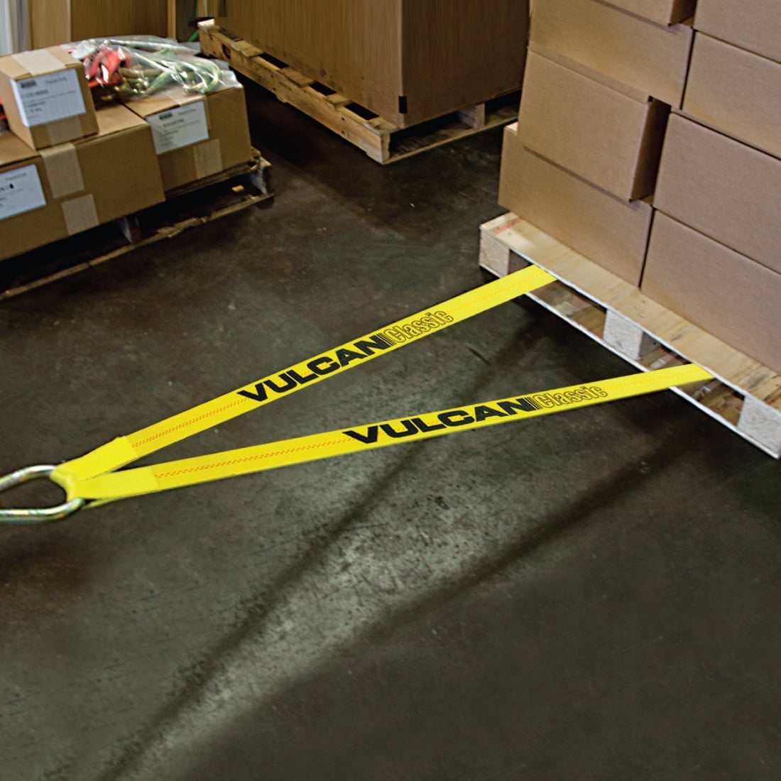 VULCAN Web Bridle with Forged 8 Inch J Hooks - 47 Inch - Classic Yellow ...