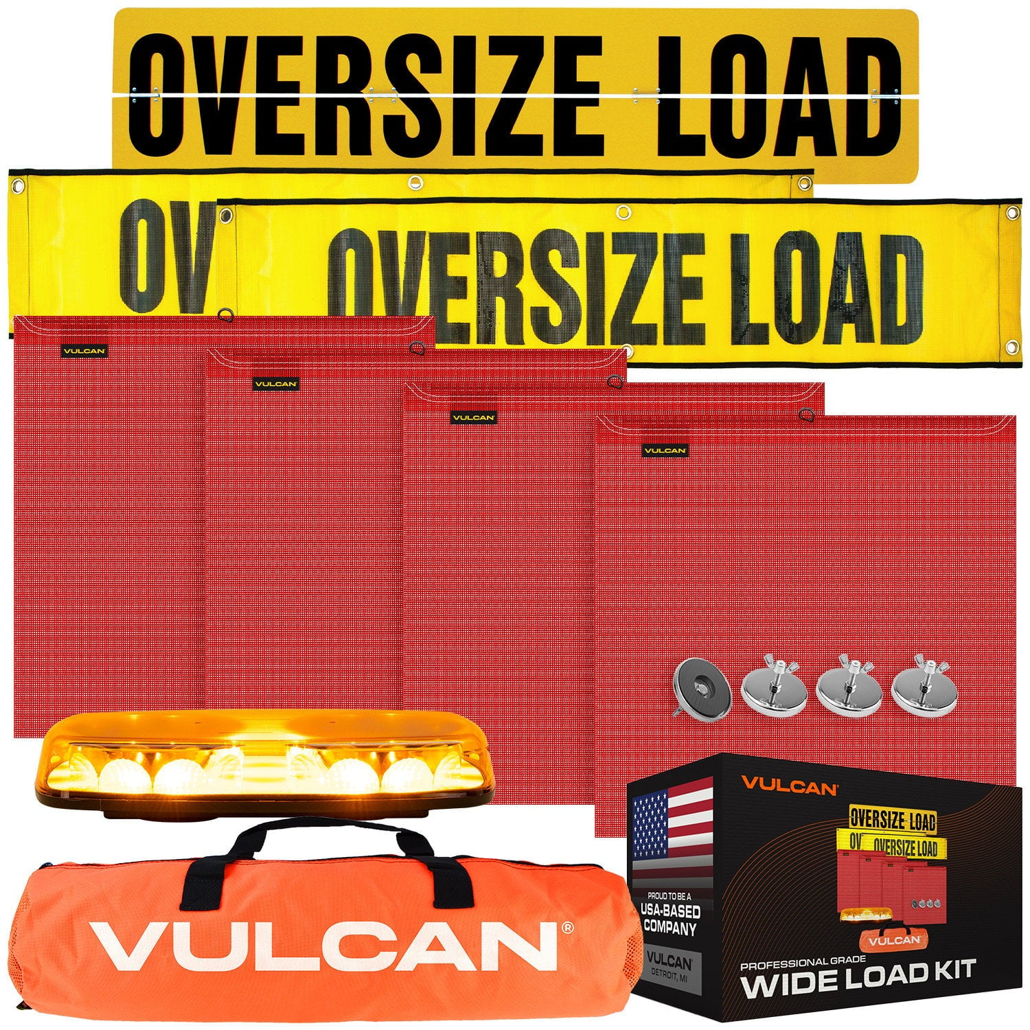 VULCAN Wide Load Kit For Pilot Cars - Includes (1) Hinged Aluminum ...