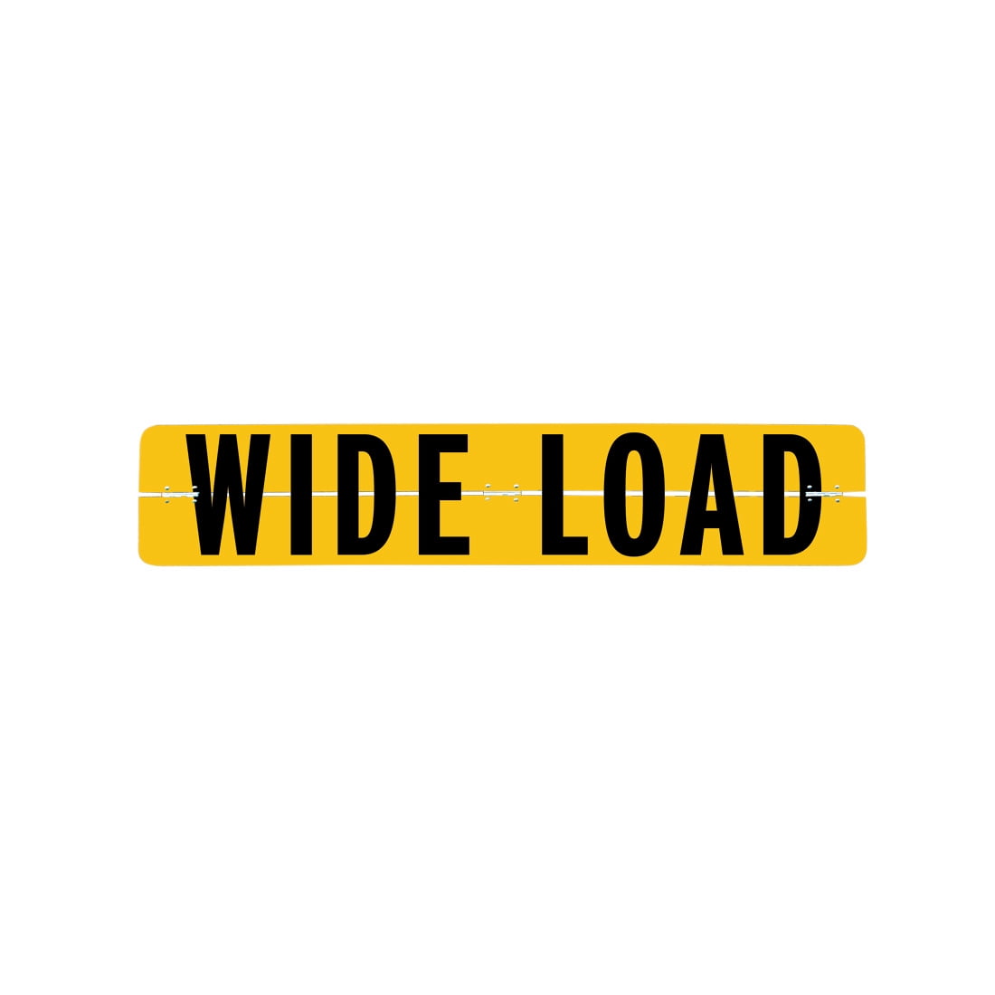 VULCAN Wide Load Sign For Escort Vehicles - Hinged Aluminum - 12 inch x ...