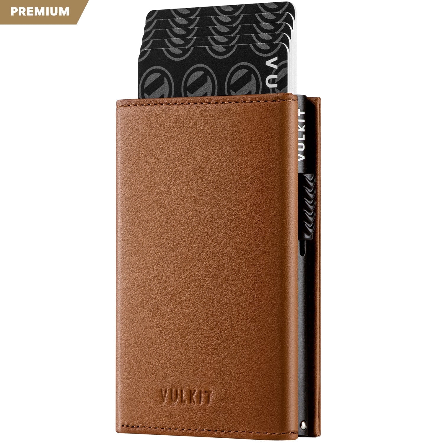 VULKIT Genuine Leather, Side Slider Mechanism, Back Zipper Slot ...