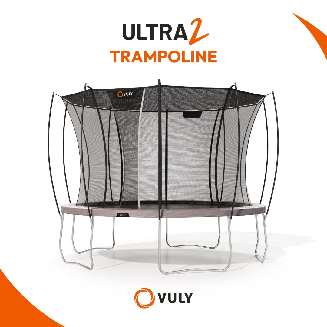 Vuly Trampoline Ultra 2 Kids Round Large 13ft with Shade Cover ...