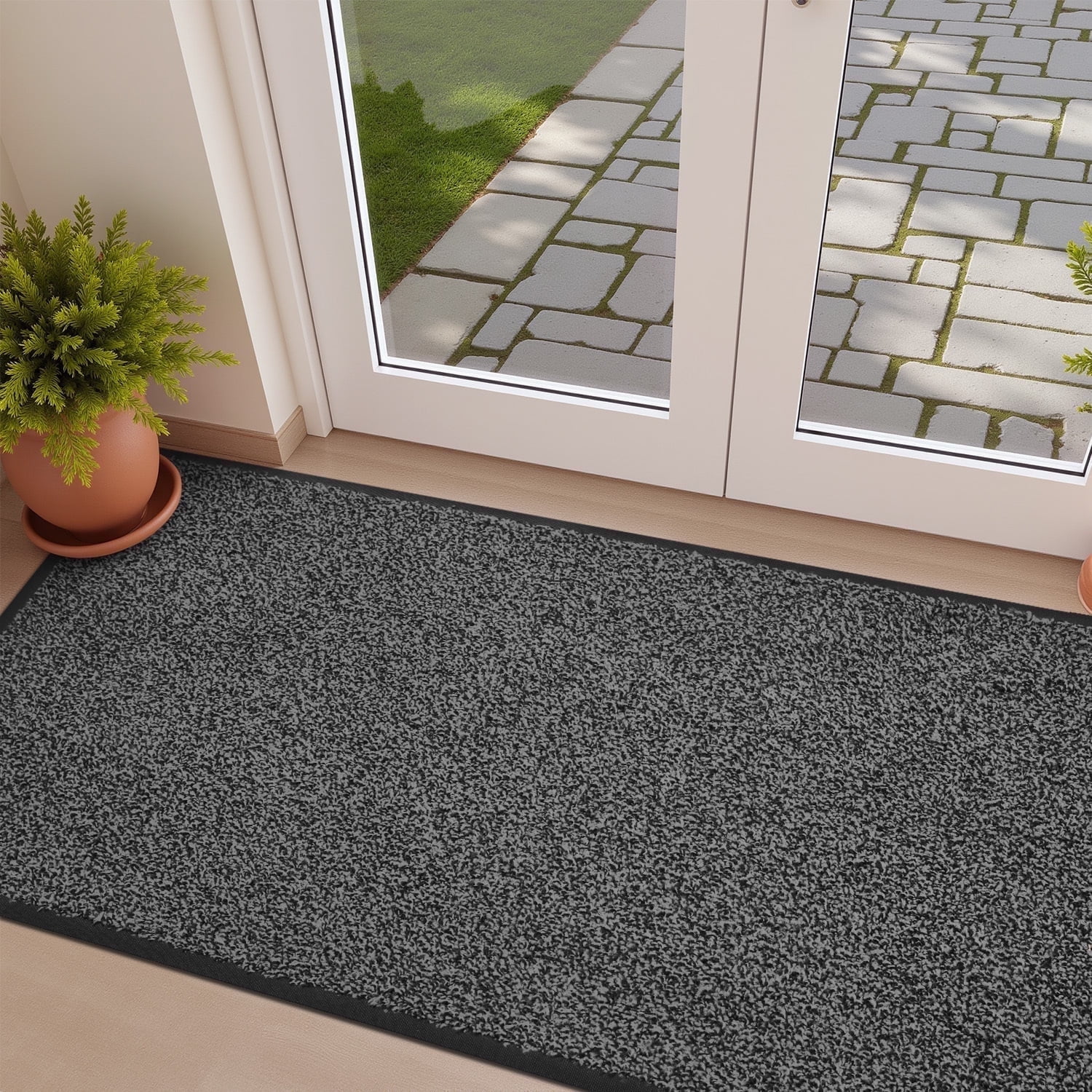 VUNATE 17" x 30" Dirt Trapper Indoor Door mat Non Slip Front Door Mats ...
