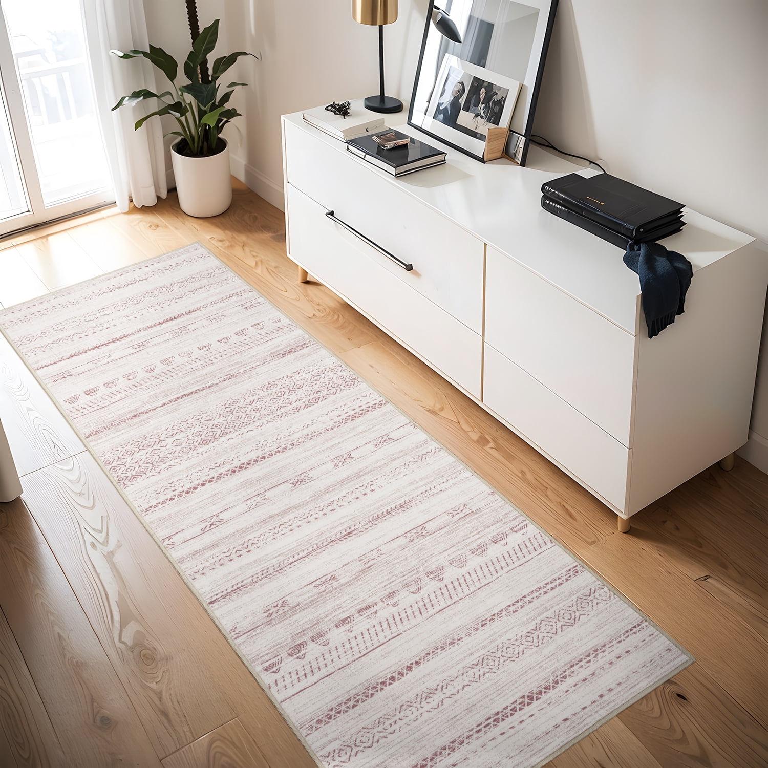 VUNATE 2'x6' Boho Runner Rug Machine Washable Rug Modern Moroccan Soft ...